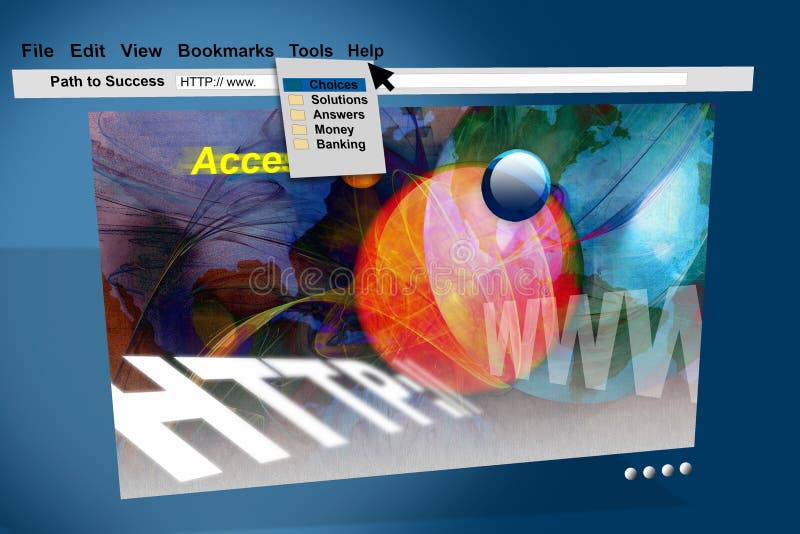 Www De Monitor Van WebHTTP Internet Stock Illustratie - Illustration of ...