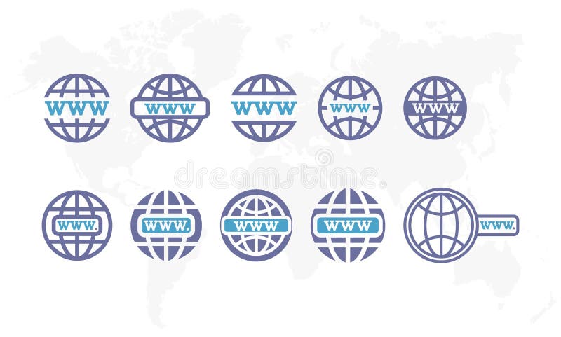 Www Icon Website Free Vector Icons Stock Vector - Illustration of ...