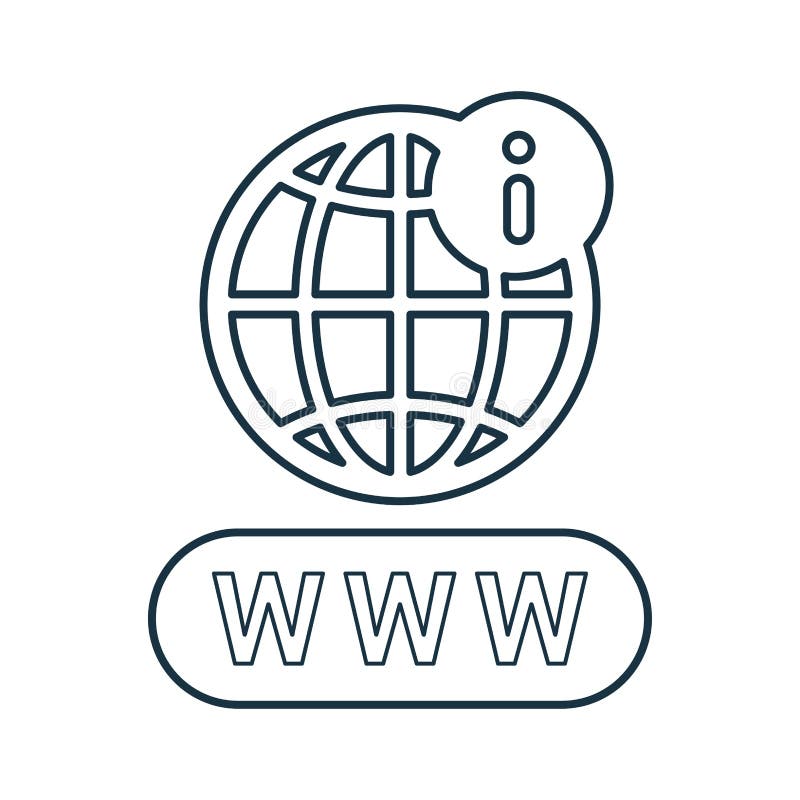 Www Information Outline Icon. Line Art Vector Stock Illustration ...