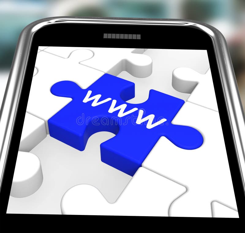 WWW on Smartphone Showing Internet Browsing Stock Illustration ...