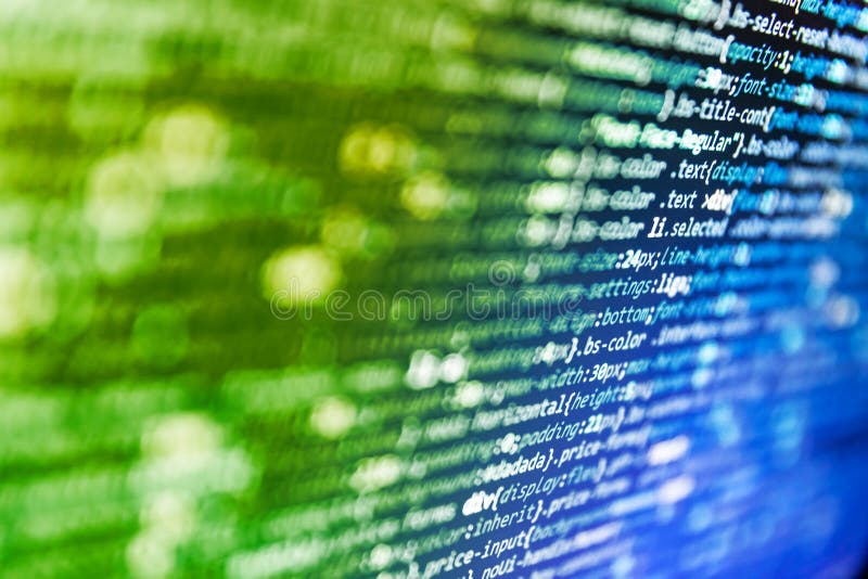 Software Development Application Web Source Code On Monitor Html Website Structure Stock 5587