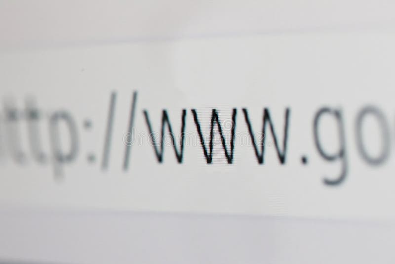 Www Text on the Browsing Browser Address Bar Stock Photo - Image of ...