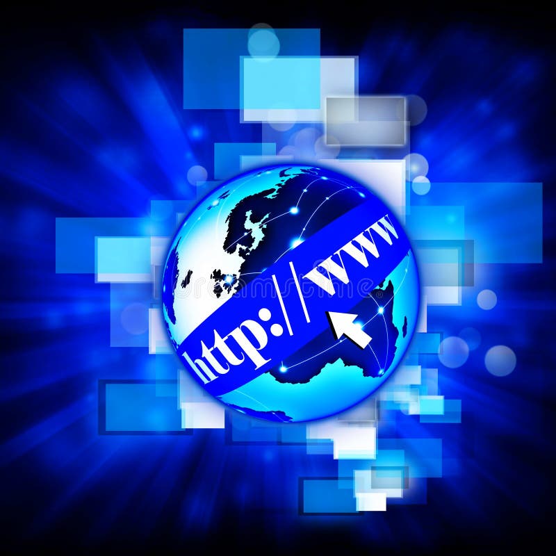 WWW World Internet Background Stock Illustration - Illustration of ...
