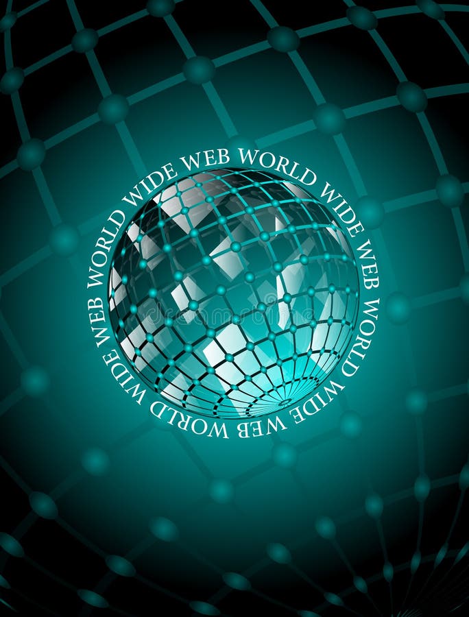 WWW World Wide Web Icon on Black Background Stock Vector - Illustration ...