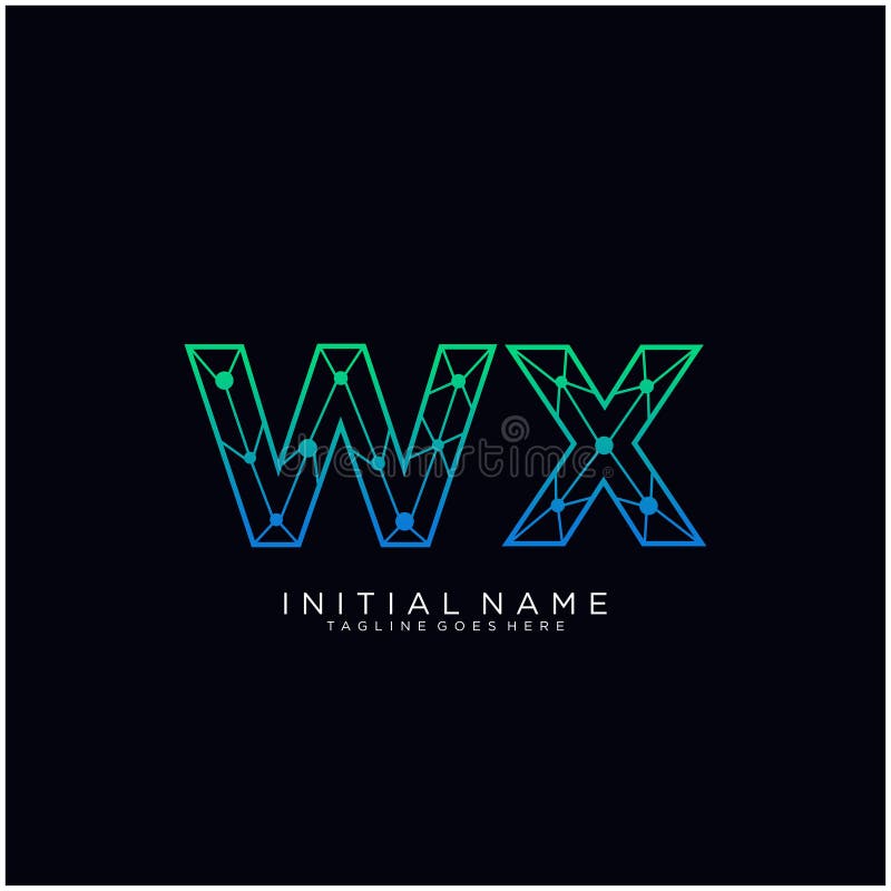WX Letter Logo Icon Design Template Elements Stock Vector ...