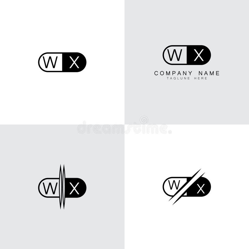 WX, XW,W, X Abstract Letters Logo Monogram Stock Vector - Illustration ...