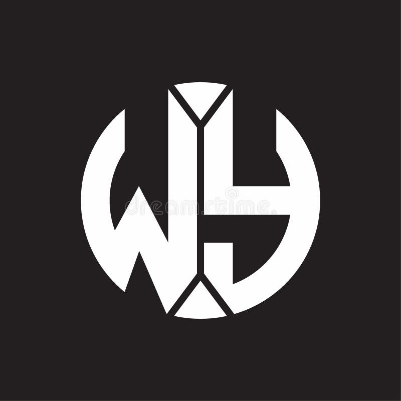 WY Logo Monogram with Piece Circle Ribbon Style Stock Vector ...