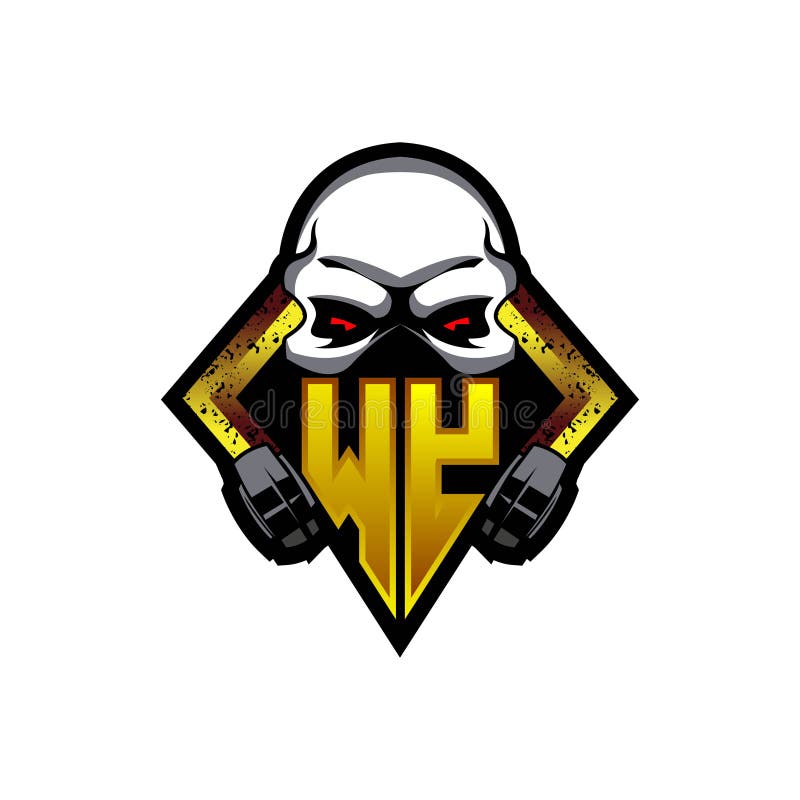 WY Logo Monogram with Skull Shape Designs Template Stock Vector ...