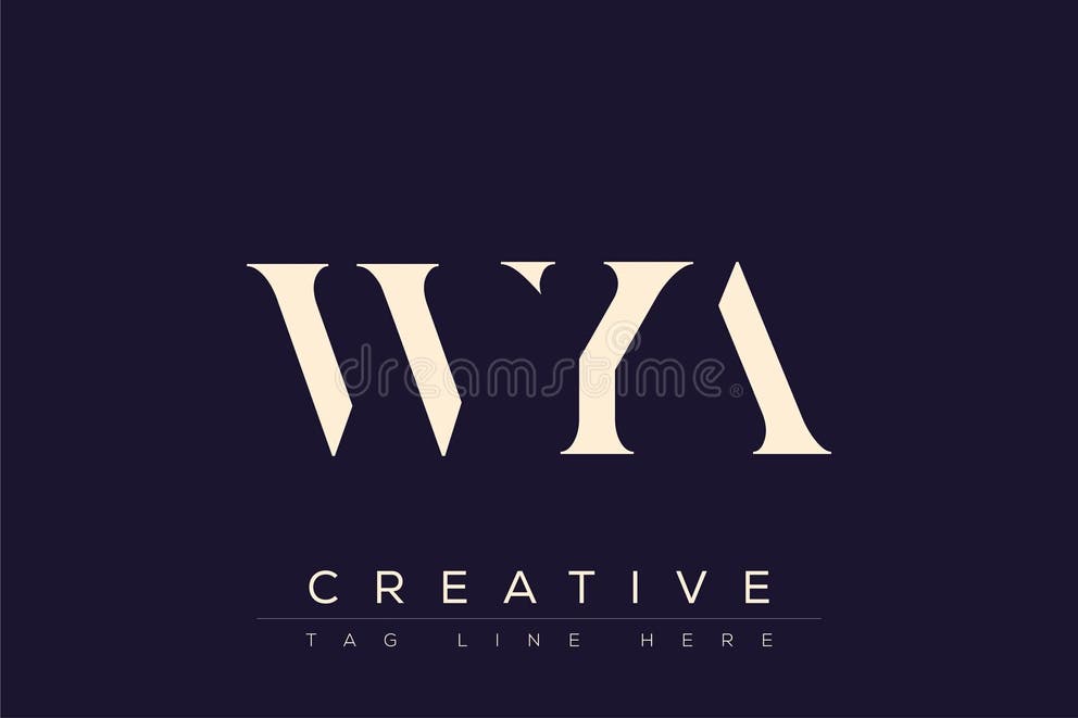 WYA Abstract Letter Logo Design Stock Vector - Illustration of icon ...