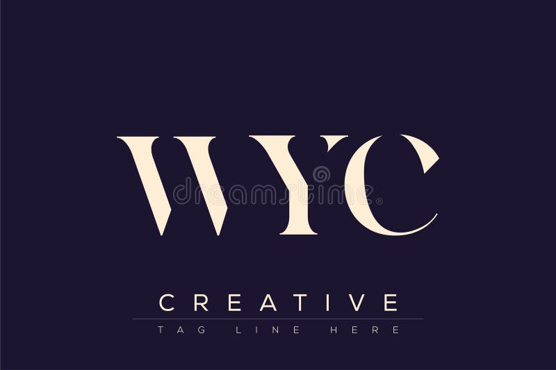 WYC Abstract Letter Logo Design Stock Vector - Illustration of ...