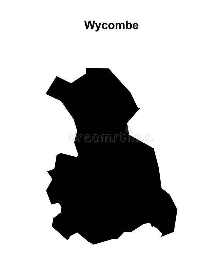 Wycombe outline map stock vector. Illustration of infographics - 371647956
