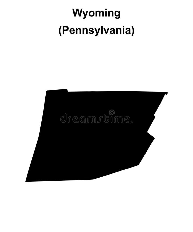 Wyoming outline map stock vector. Illustration of border - 361756035