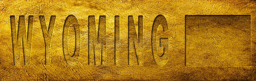 Wyoming Grunge Gold Texture Stock Illustration - Illustration of design, golden: 379301335