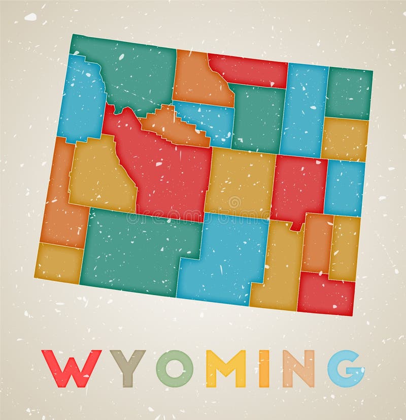 Wyoming map. stock vector. Illustration of northern - 216873997