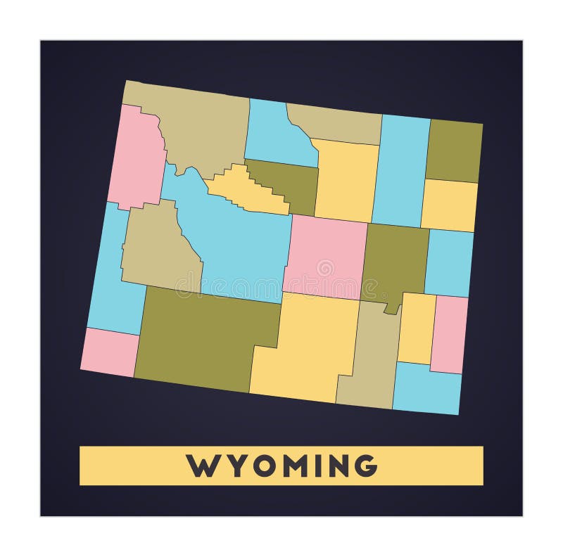 Wyoming map. stock vector. Illustration of outline, graphic - 216644360