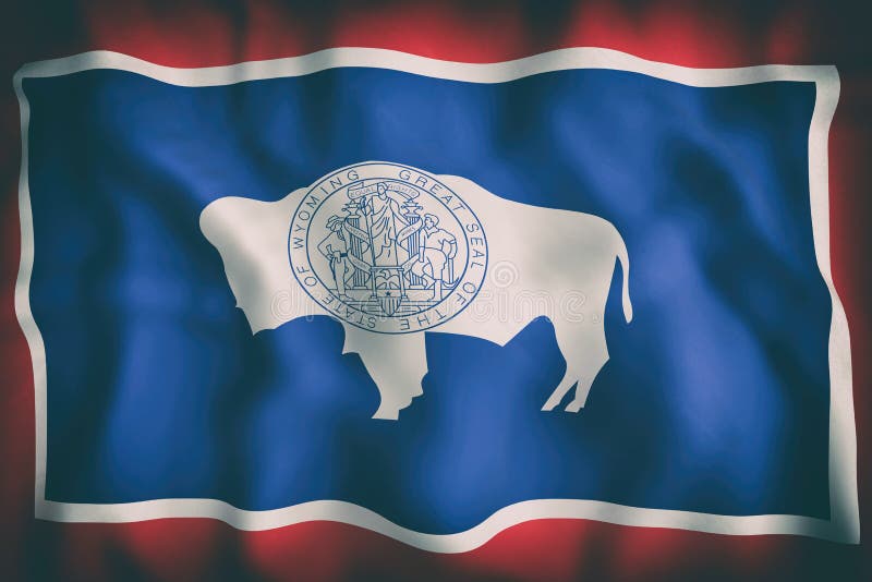 Wyoming State flag stock illustration. Illustration of banner - 99193181