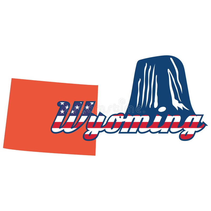 Wyoming State Map. Vector Illustration Decorative Design Stock Vector ...