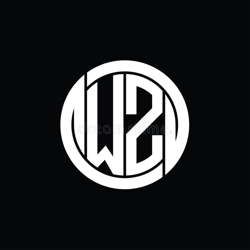 WZ Logo Monogram Shield Inside Circle Shape Vector Images Design ...