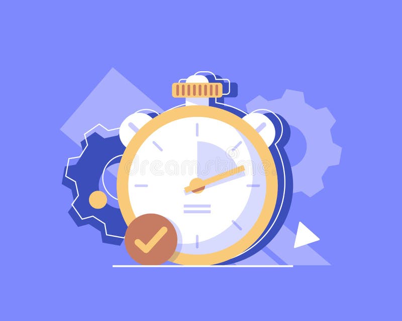 Flat Design Concept for Time Management Stock Vector - Illustration of ...