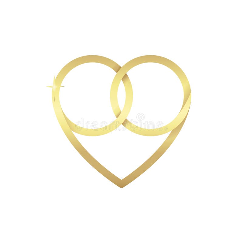 Intertwined Wedding Rings Stock Illustrations – 251 Intertwined Wedding ...