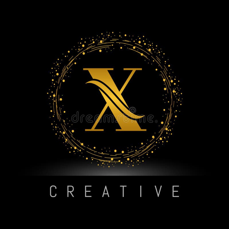 Golden X Letter Logo Design . Stock Vector - Illustration of identity ...