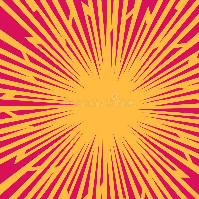 Pop Art Line Burst Poster Background. Retro Comic Artistic Burst ...