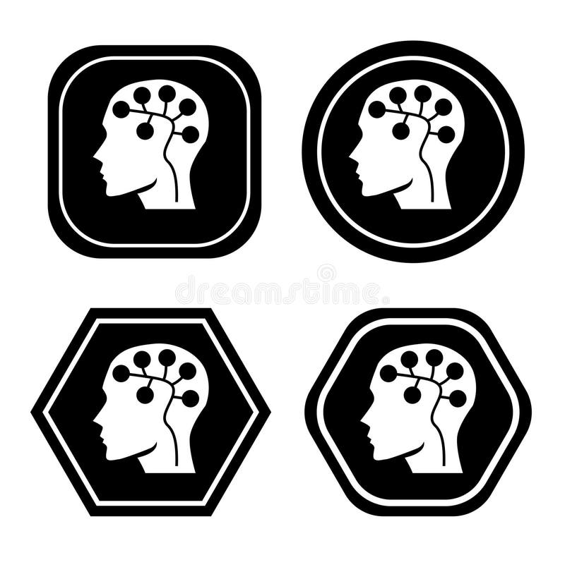 Neural or Neurotic Network Symbol. Artificial Intelligence Symbol Stock ...