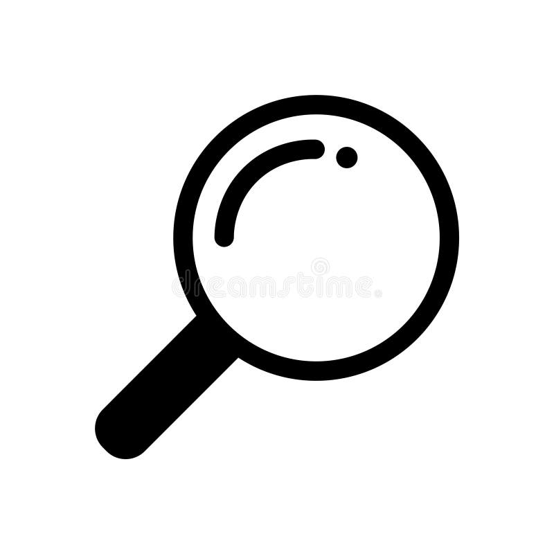 Magnifying Glass Icon. Research or Observation Symbol Stock Vector ...