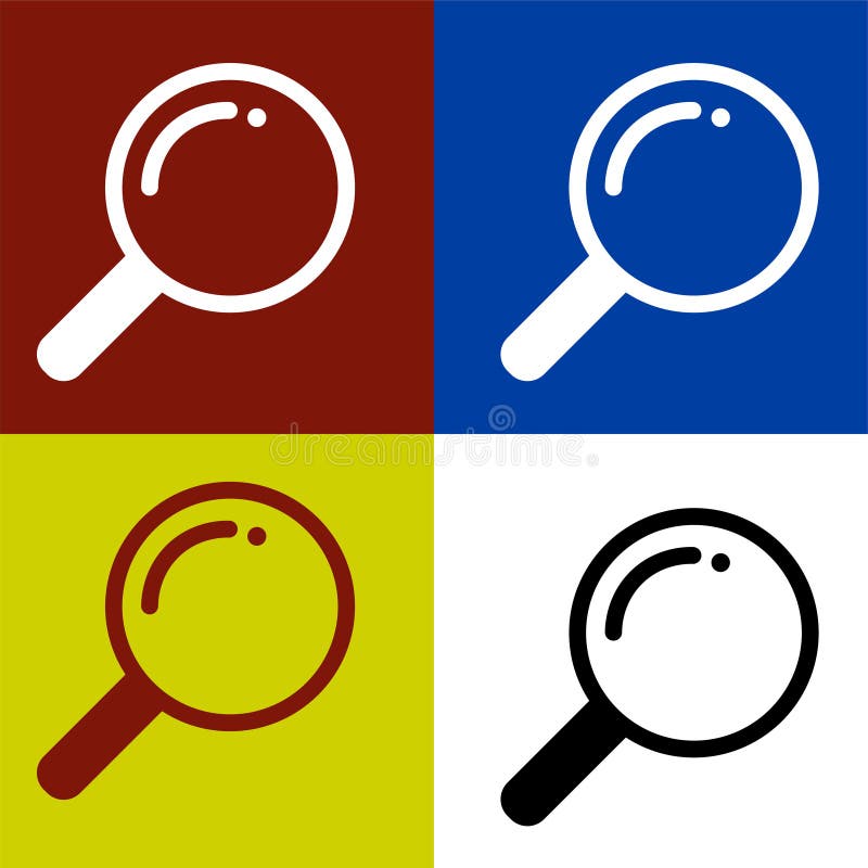 Magnifying Glass Icon. Research or Observation Symbol Stock Vector ...