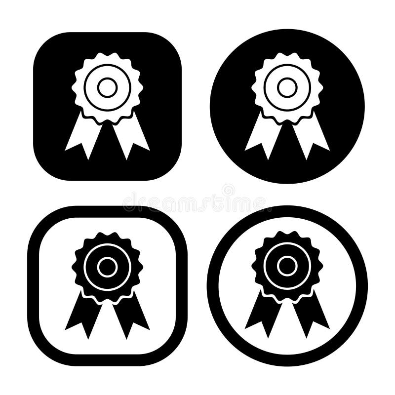 Medal Ribbon Symbol for Appreciation or Award. Stock Vector ...
