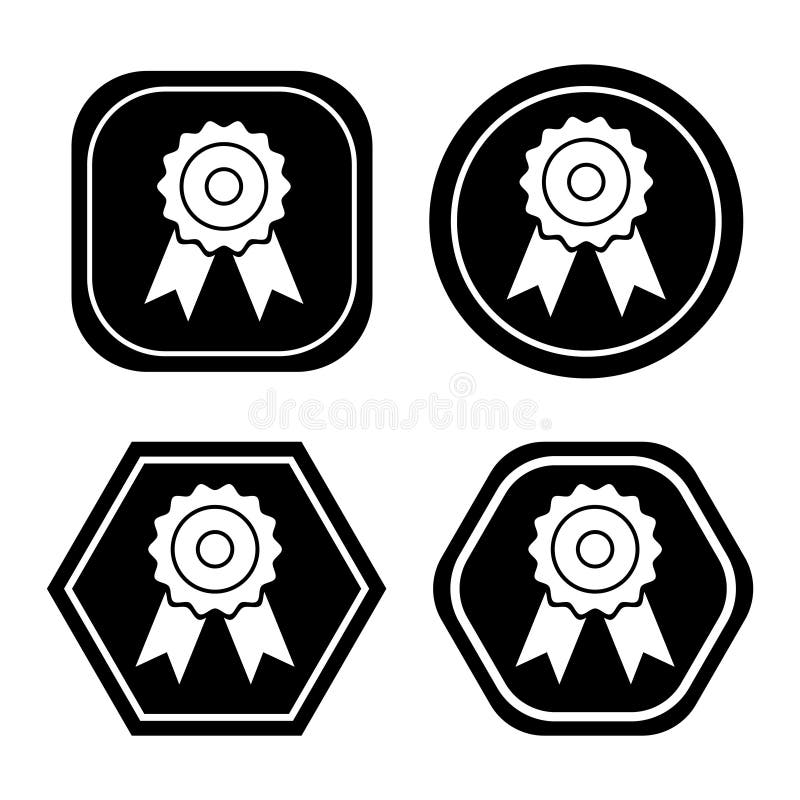 Medal Ribbon Symbol for Appreciation or Award. Stock Vector ...