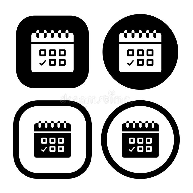 Calendar Vector Icon. Time Management or Schedule Symbol Stock Vector ...