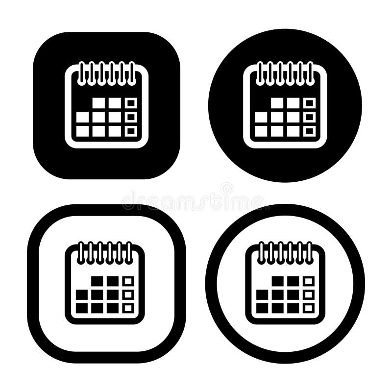 Calendar Vector Icon. Time Management or Schedule Symbol Stock Vector ...