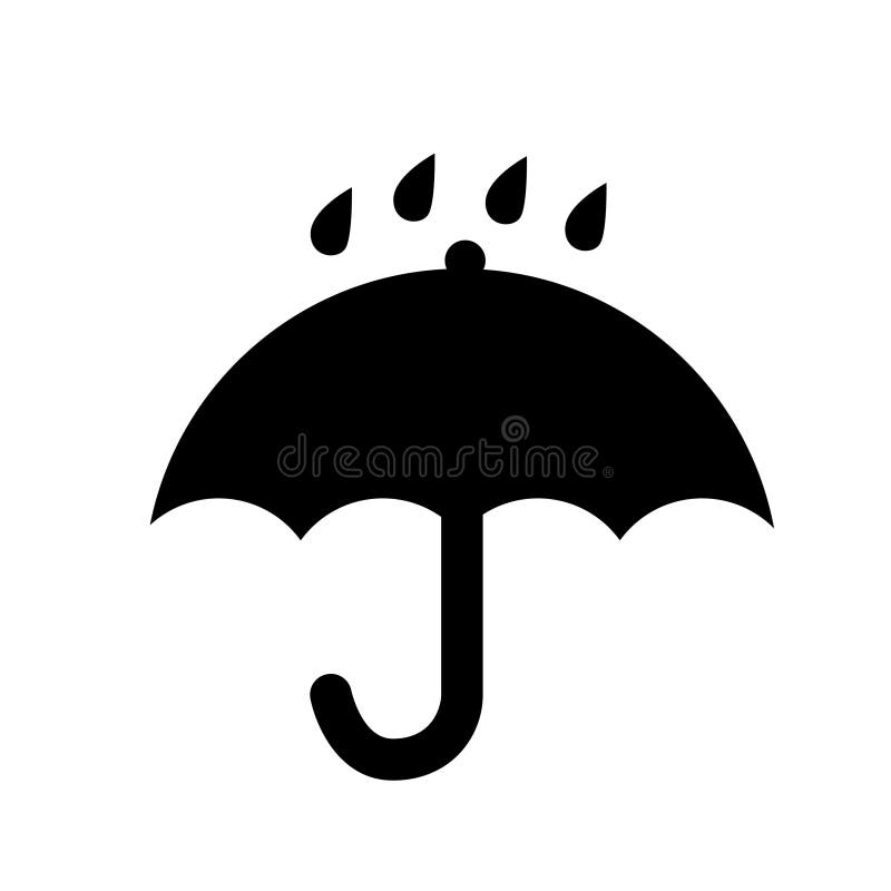 Waterproof Symbol. Weather Protection Sign. Umbrella Shape Silhouette ...