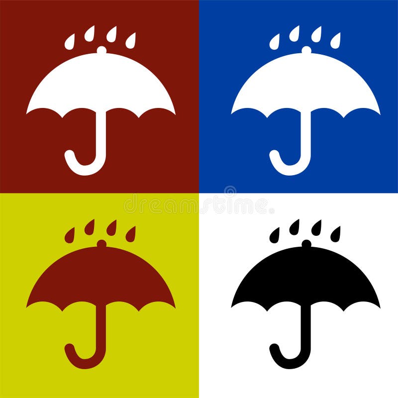 Waterproof Symbol. Weather Protection Sign. Umbrella Shape Silhouette ...