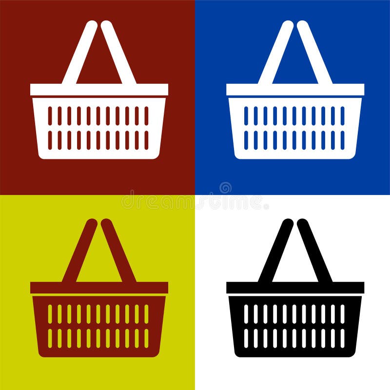 Shopping Basket Symbol. Purchasing Vector Illustration. Shopping Basket ...