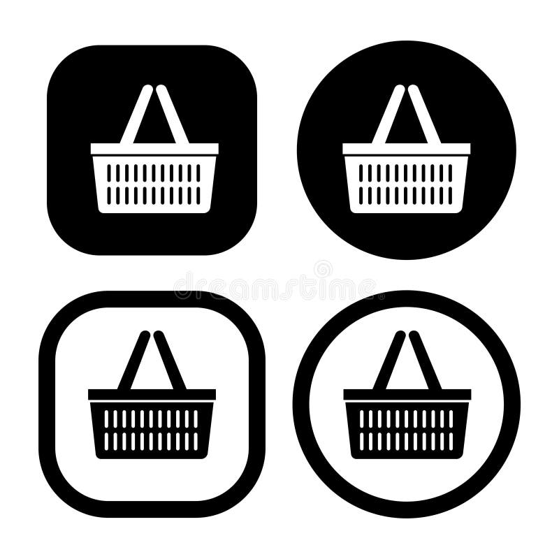 Shopping Basket Symbol. Purchasing Vector Illustration. Shopping Basket ...
