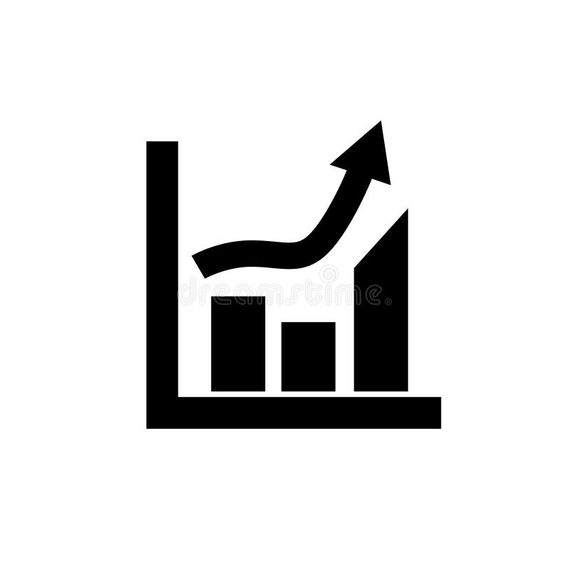 Increasing Bars Diagram Symbol. Market Growth Icon Stock Vector ...