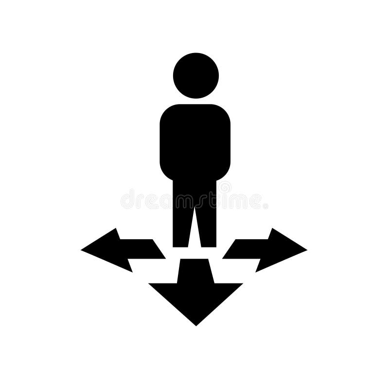 Direction or Option Icon. Business Strategy Symbol or Icon Stock Vector ...