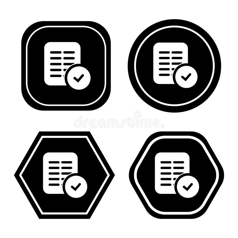 Verified Document Symbol. Approved Document File Icon or Logo Stock ...