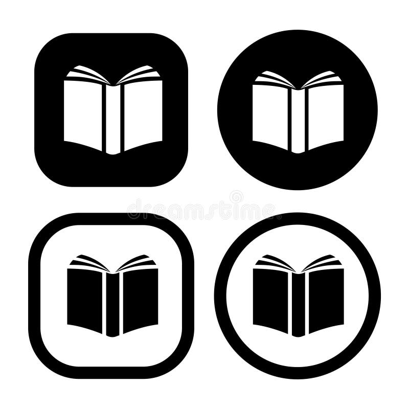 Open Book Vector Icon or Symbol. Academic or Knowledge Symbol. Stock ...