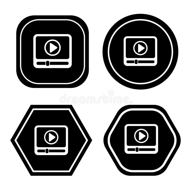 Video File Format or Video File Player Icon or Logo. Stock Vector ...