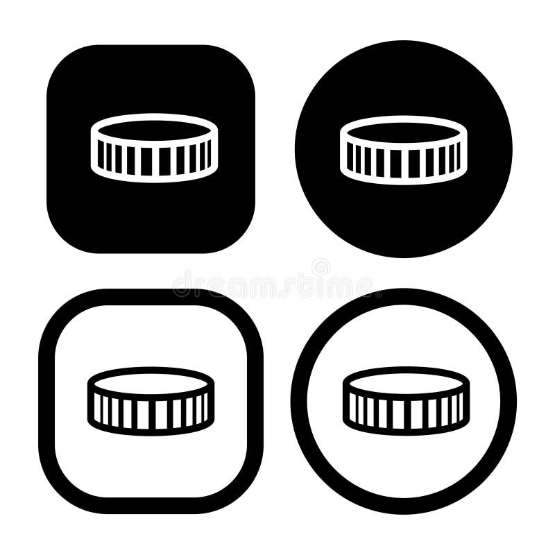 Coin Symbol. Metal Coin Icon. Point or Token Simple Sign Stock Vector ...