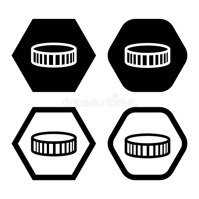 Coin Symbol. Metal Coin Icon. Point or Token Simple Sign Stock Vector ...