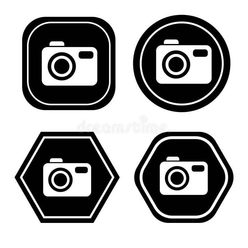Photo Camera Vector Icon Illustration. Selfie Spot Symbol Stock Vector ...