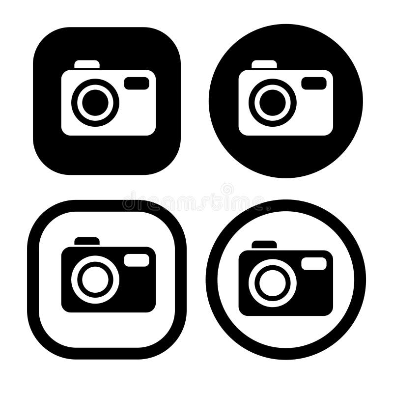 Photo Camera Vector Icon Illustration. Selfie Spot Symbol Stock Vector ...
