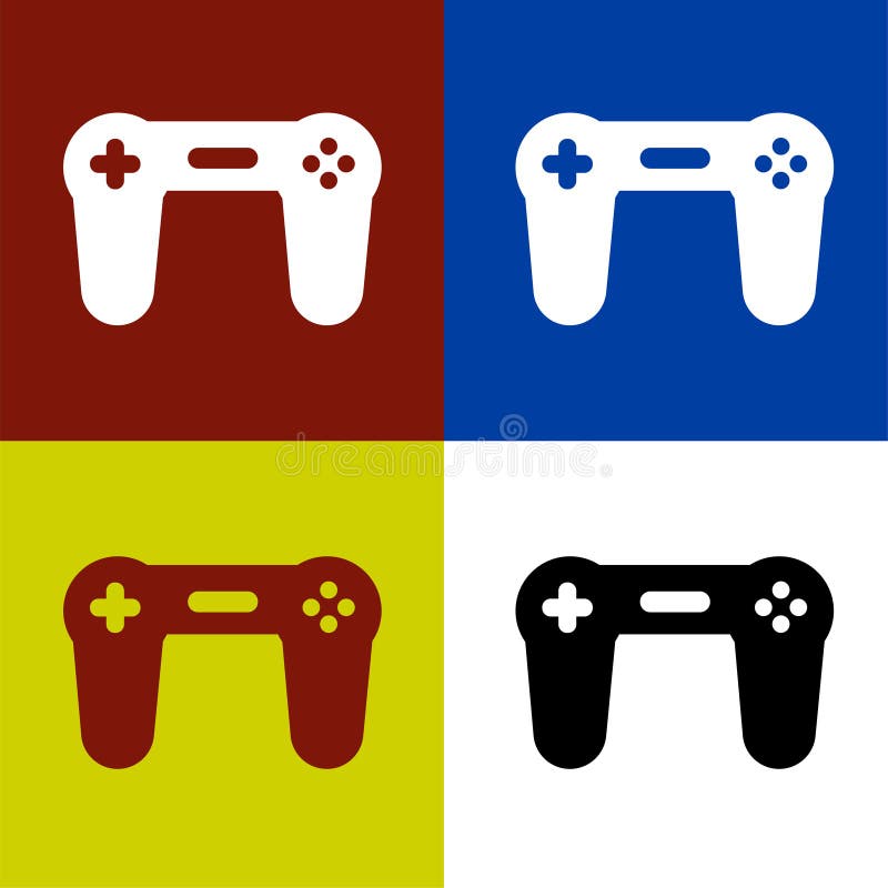 Set of Game Controller Icon Design. PS Stick Symbol. Stock Vector ...