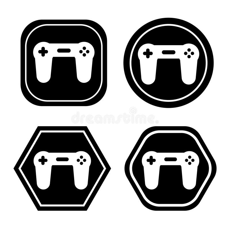 Set of Game Controller Icon Design. PS Stick Symbol. Stock Vector ...