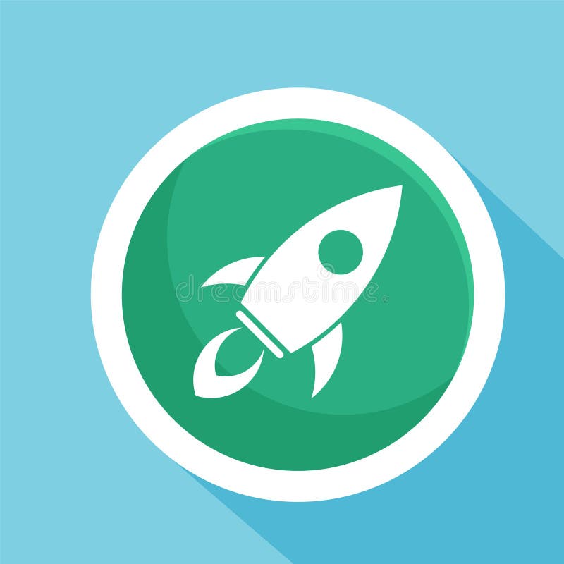 Rocket Launch Icon, Shuttle Space Symbol Startup Icon Missile Symbol ...