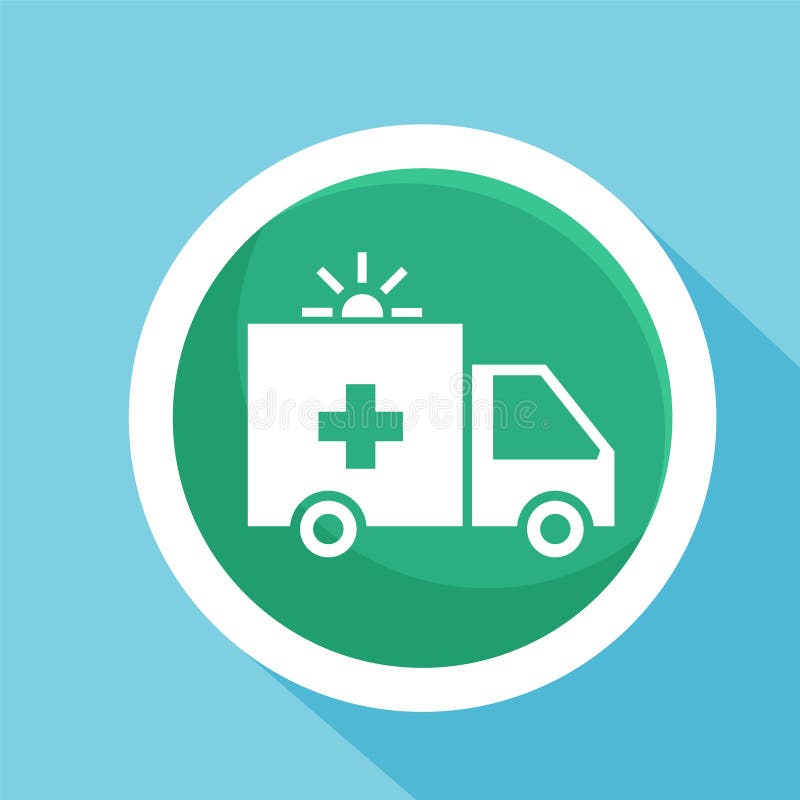 Ambulance Icon, Outline Emergency Car, Care Medic Support Symbol Icon ...